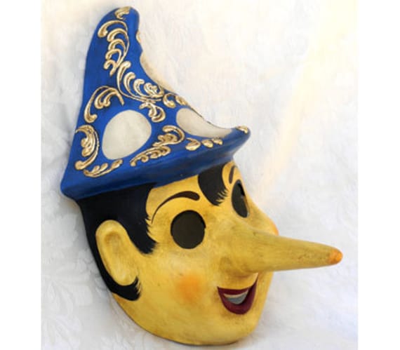 Pinocchio Mask Disney Cartoon Mask Blu Pinocchio Mask F15 | Etsy