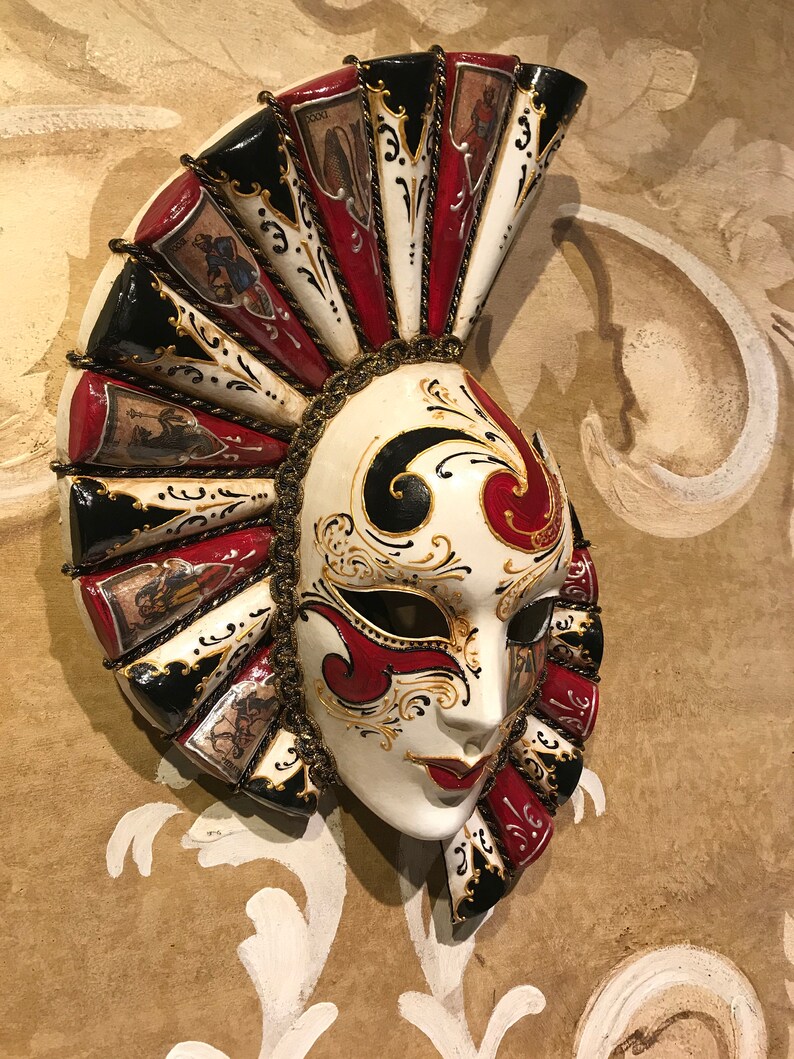 Venetian Mask Winged Face Tarot Cardsoriginal Mask - Etsy