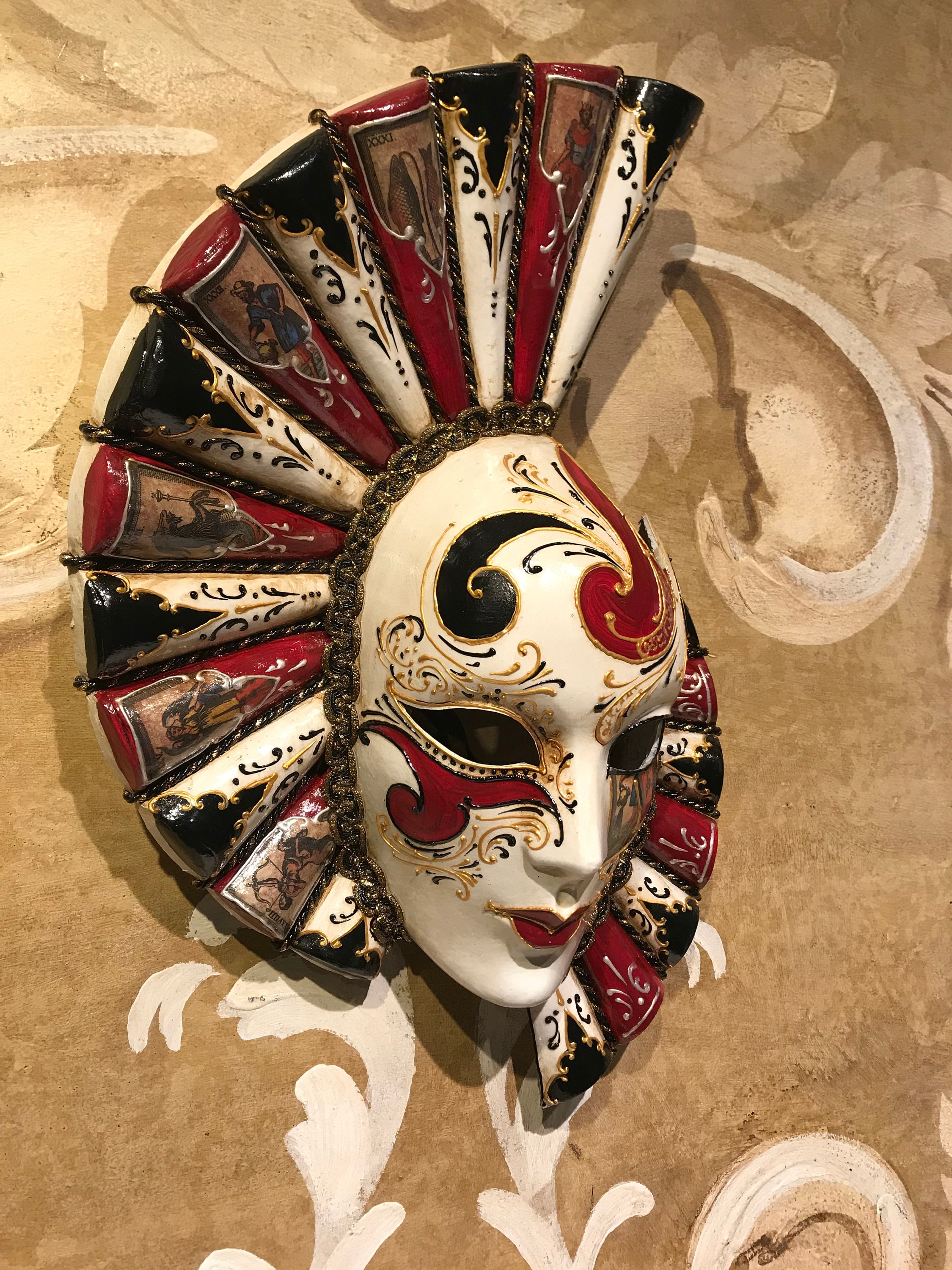 Venetian Mask Winged Face Tarot Cardsoriginal Mask - Etsy