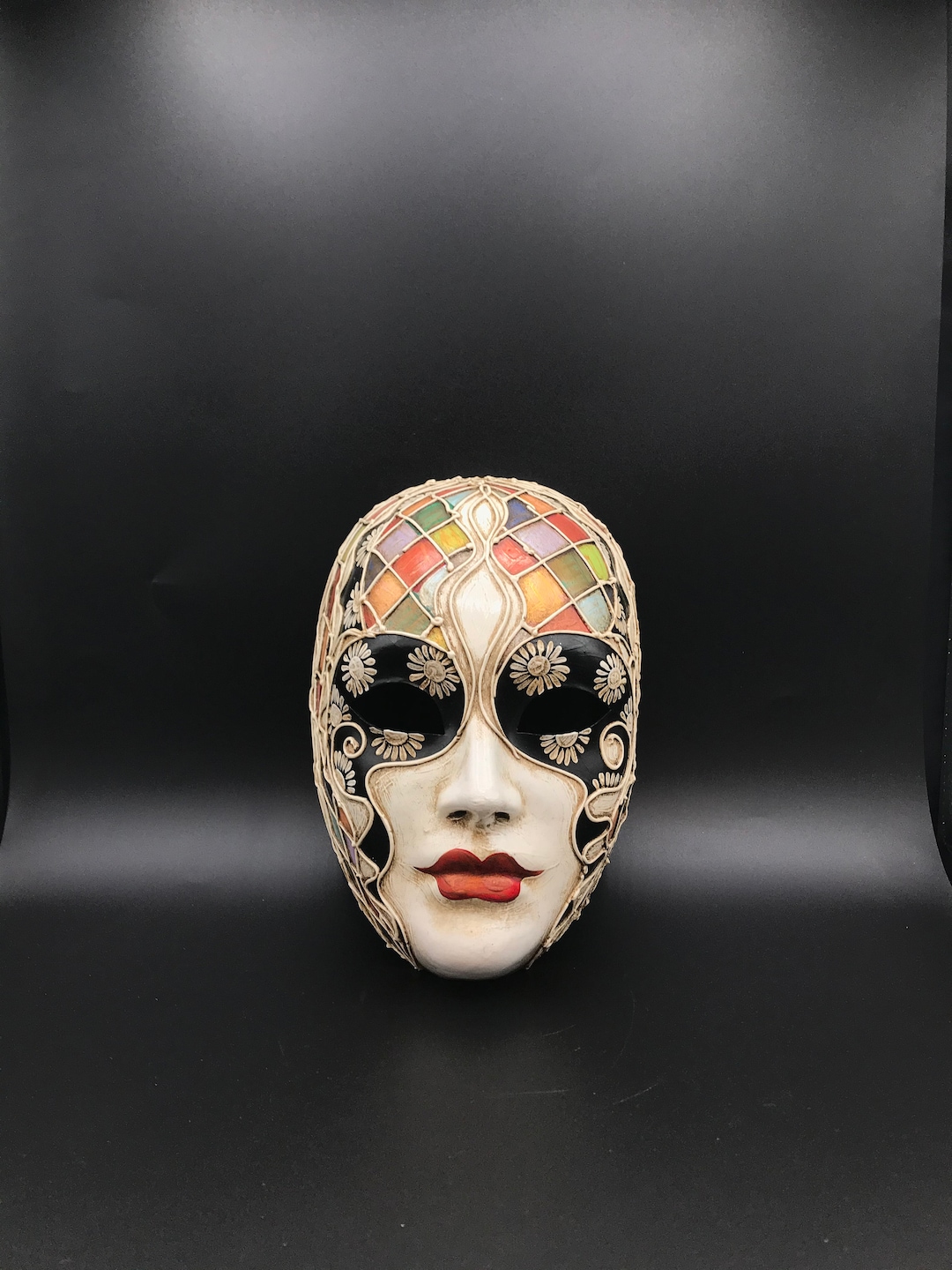 Maschera Veneziana,volto Arlecchino Giorgia,maschera Originale - Etsy