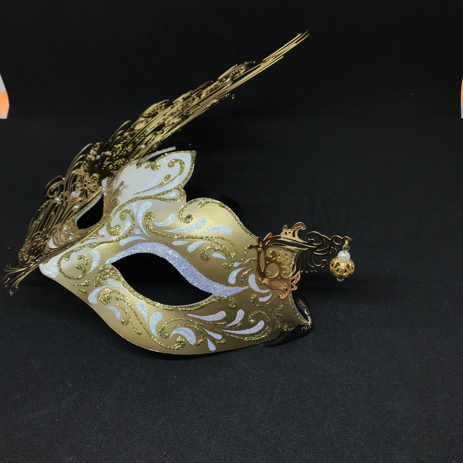 Colombina Cignetta Venetian Mask Masquerade Mask for Women | Etsy