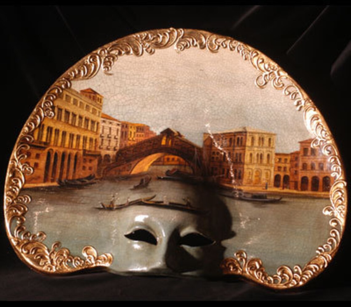 Masquerade Mask Hand Painted - Interior Design Venetian Mask - Mask ...
