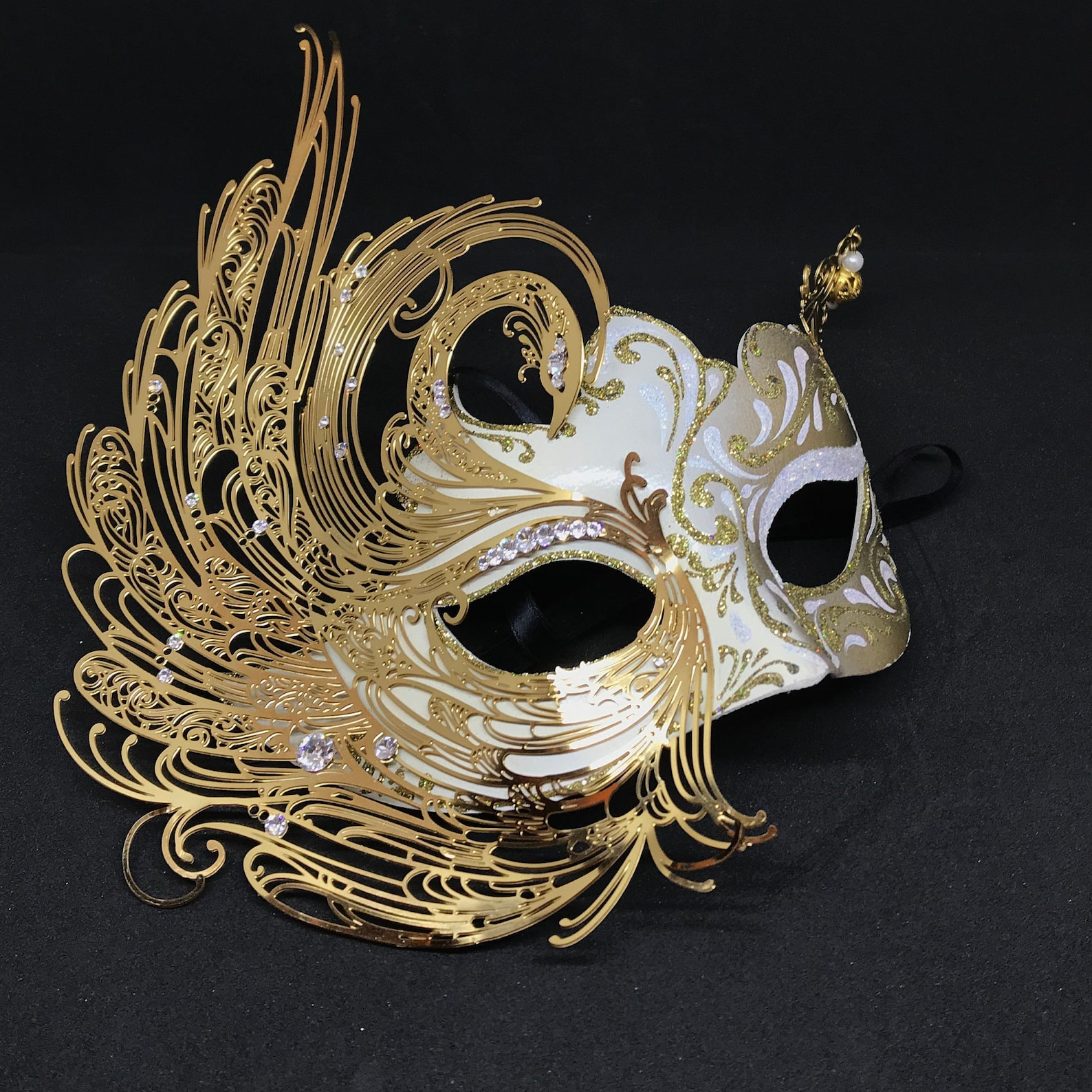 Colombina Cignetta Venetian Mask Masquerade Mask for Women | Etsy