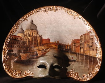 Masquerade Mask Hand Painted Interior Design Venetian Mask | Etsy