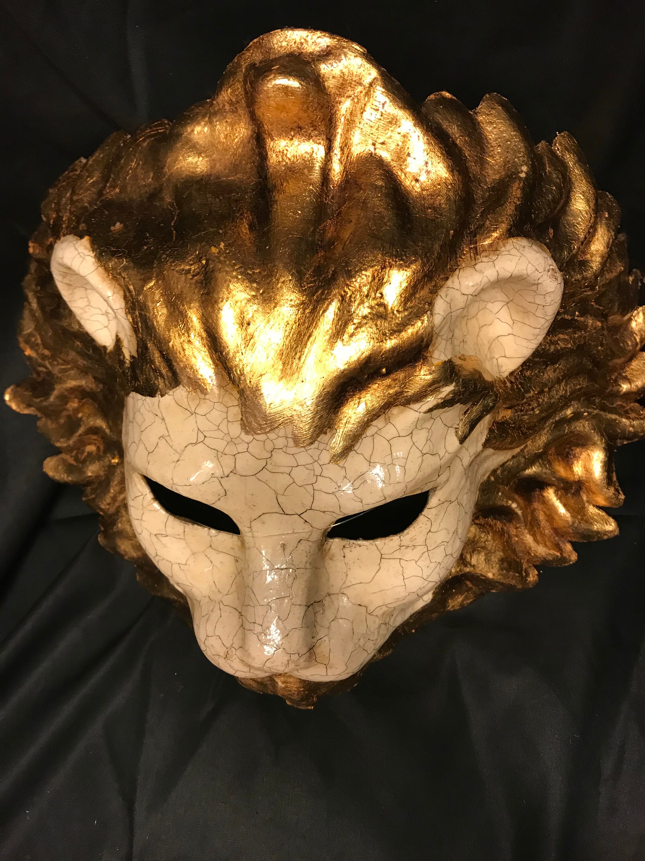 Venetian Masklion Mask Gold Leaf - Etsy
