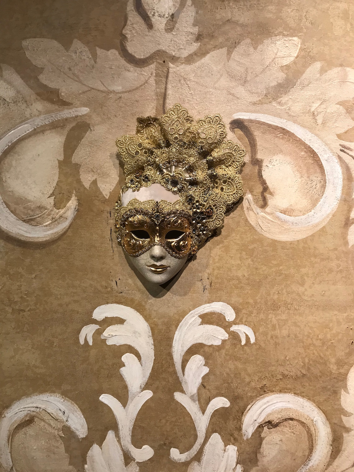 Venetian MaskPorcelain Baroque MaskOriginal Mask | Etsy