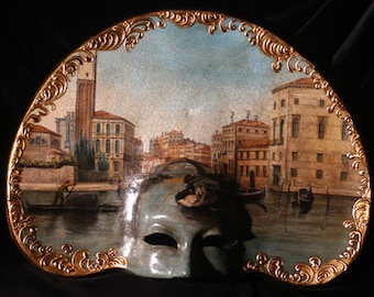 Masquerade Mask Hand Painted Interior Design Venetian Mask | Etsy