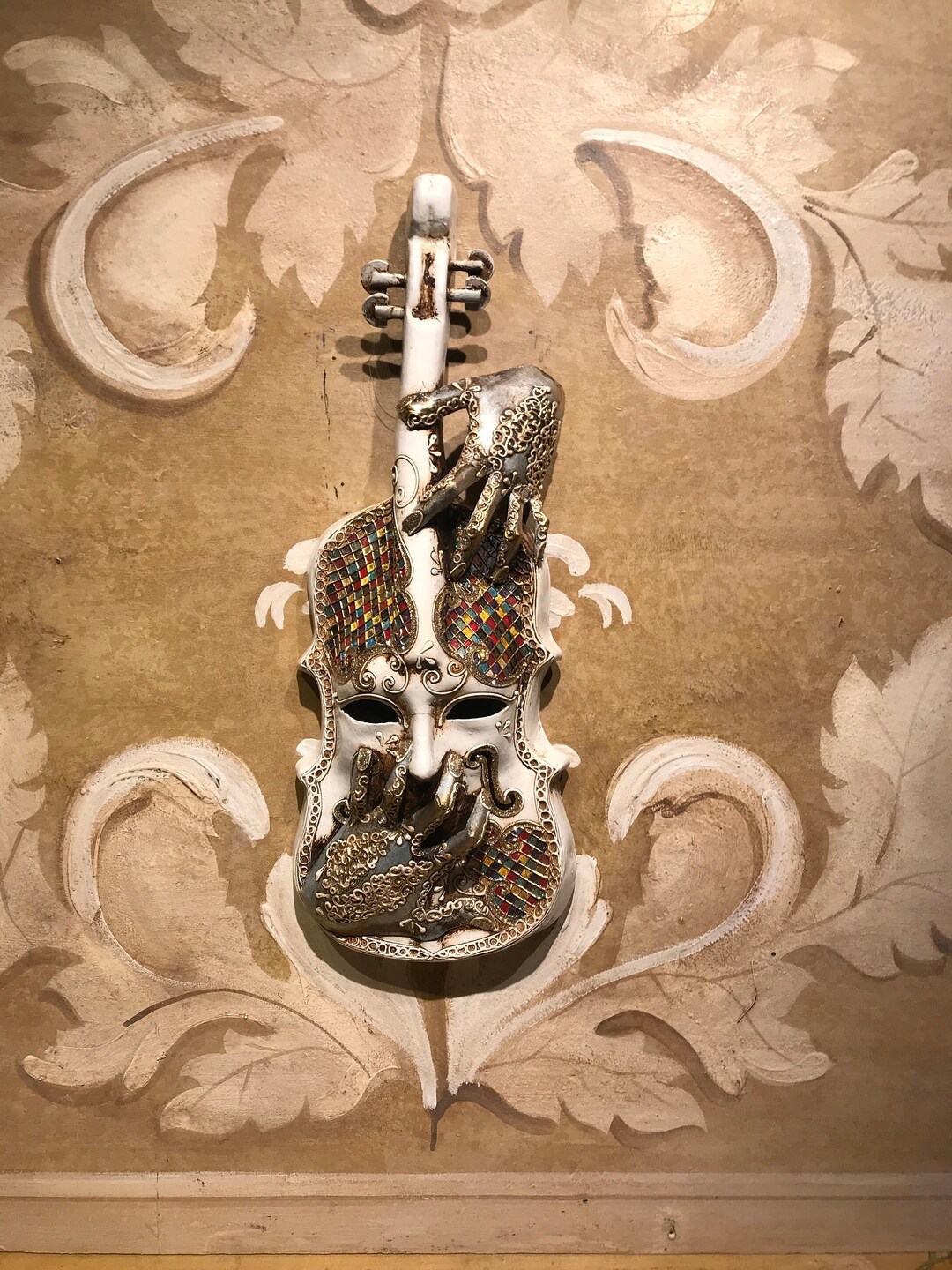 Venetian Mask,fantasy Violin,original Hand Made Mask - Etsy