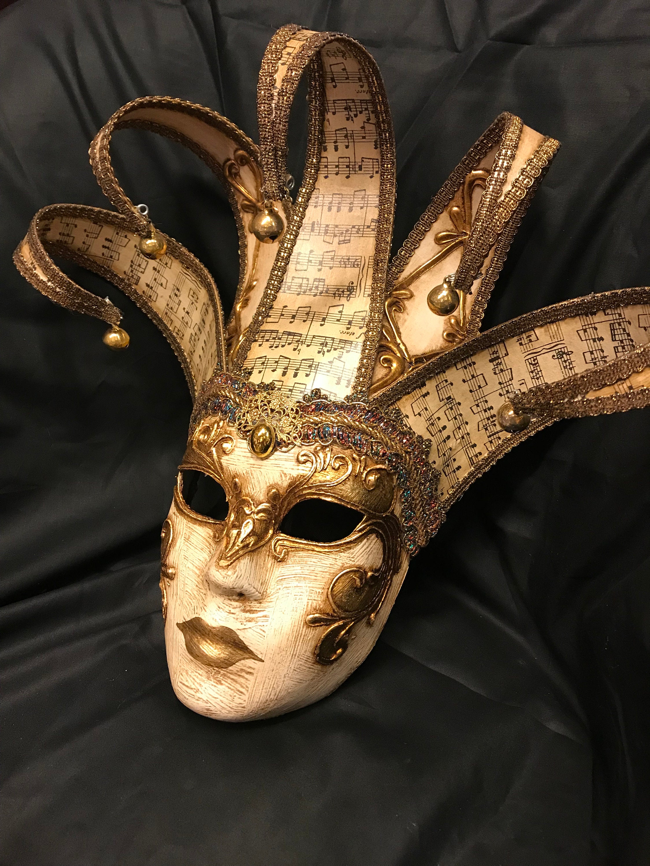 Jester Mask White and Gold Joker Wall-decoration Venetian - Etsy