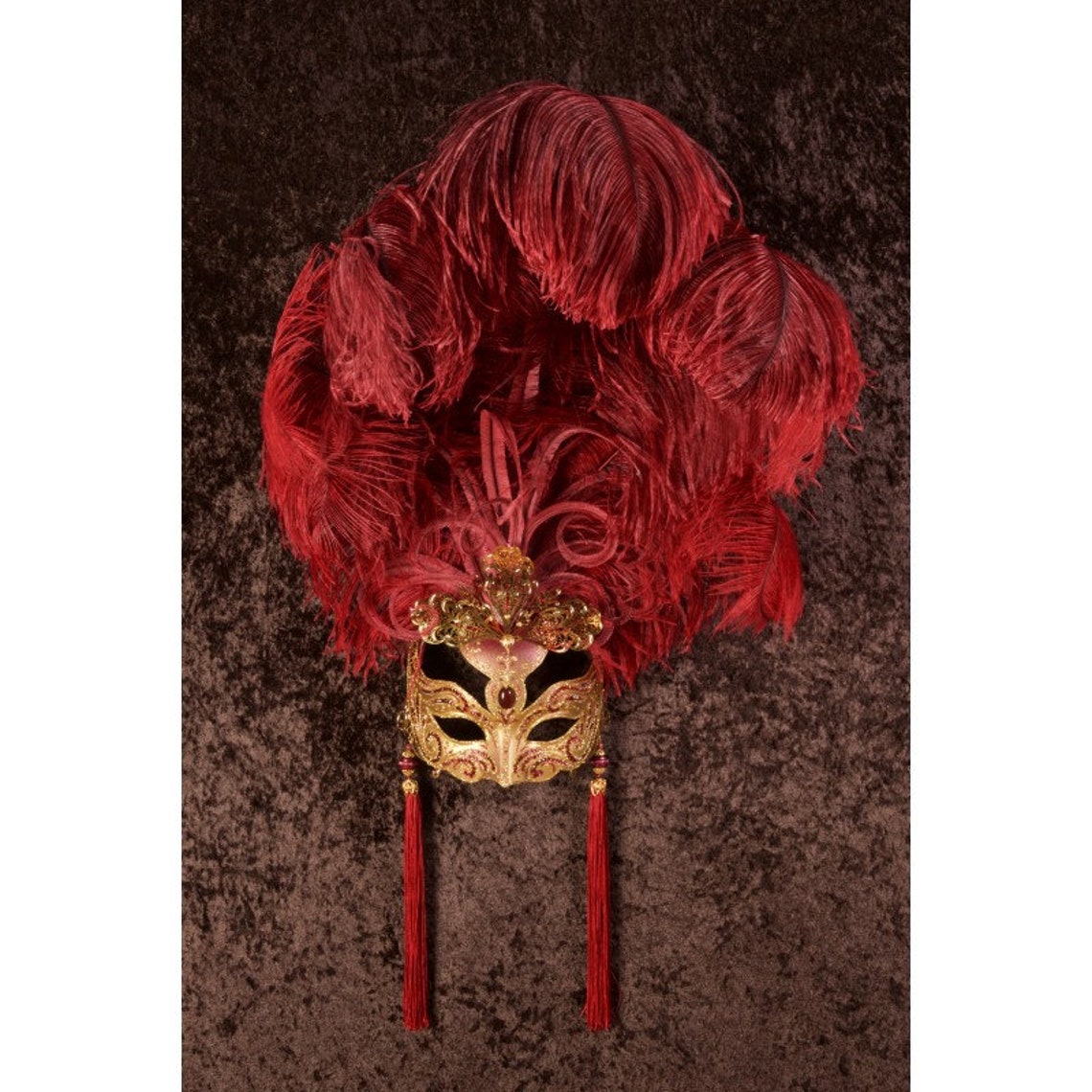 Venetian Mask, Ostrich Feather Mask,original Mask - Etsy