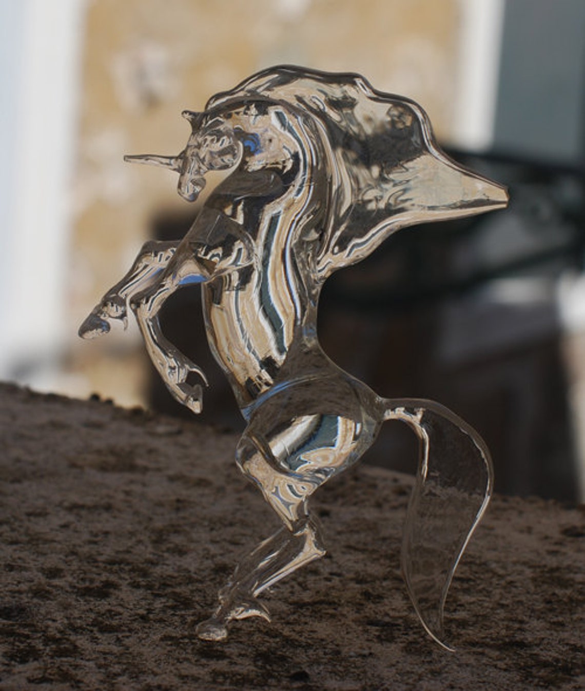 Transparent Pegasus Glass Little Statue Handmade in Murano V19 - Etsy