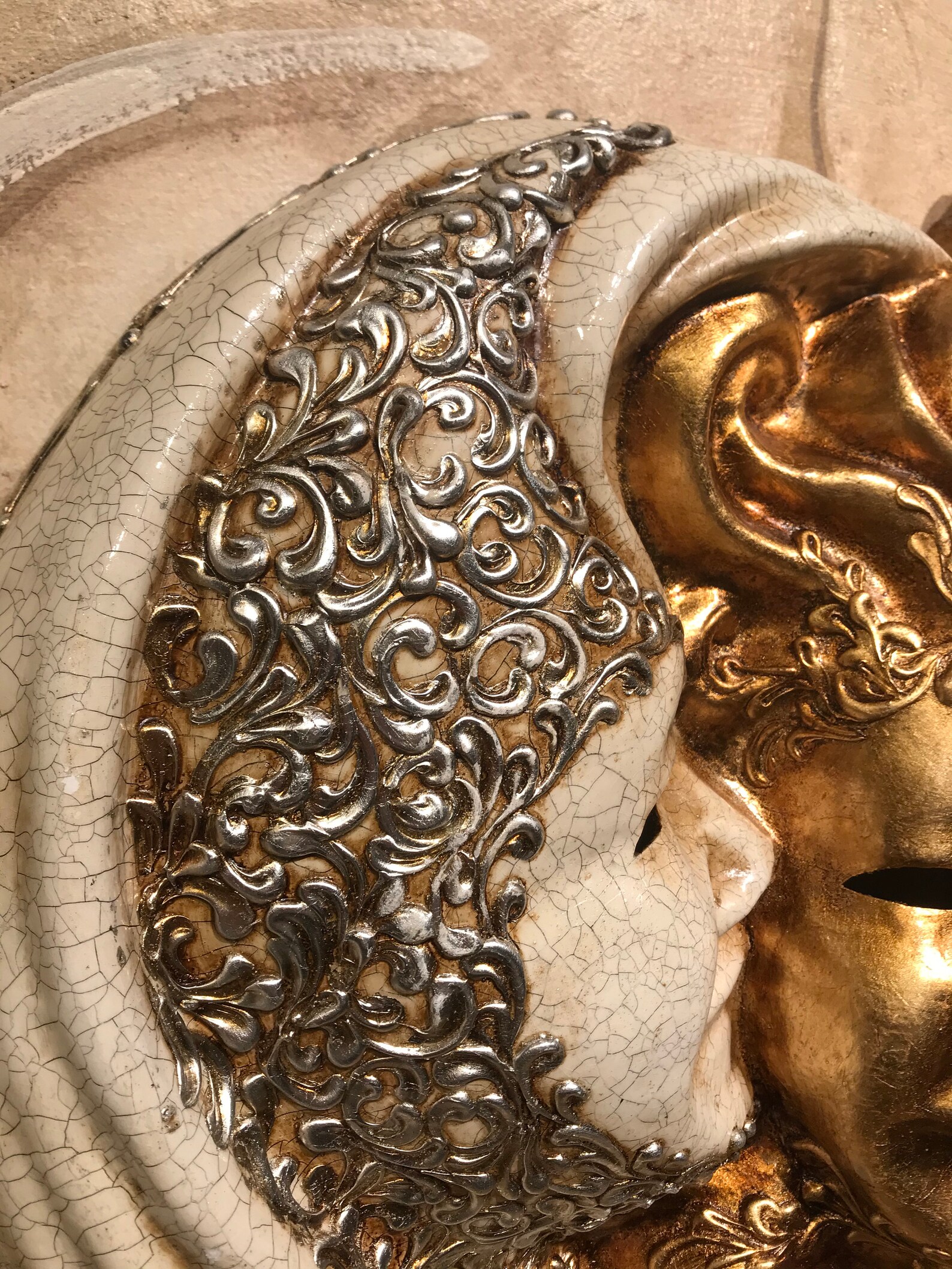 Venetian Mask,sun and Moon Embraced,original Venice Mask - Etsy