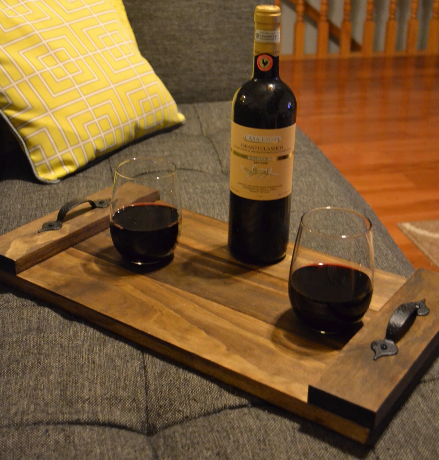 Wooden Tray Serving Coffee Table Breakfast in Bed Couch - Etsy