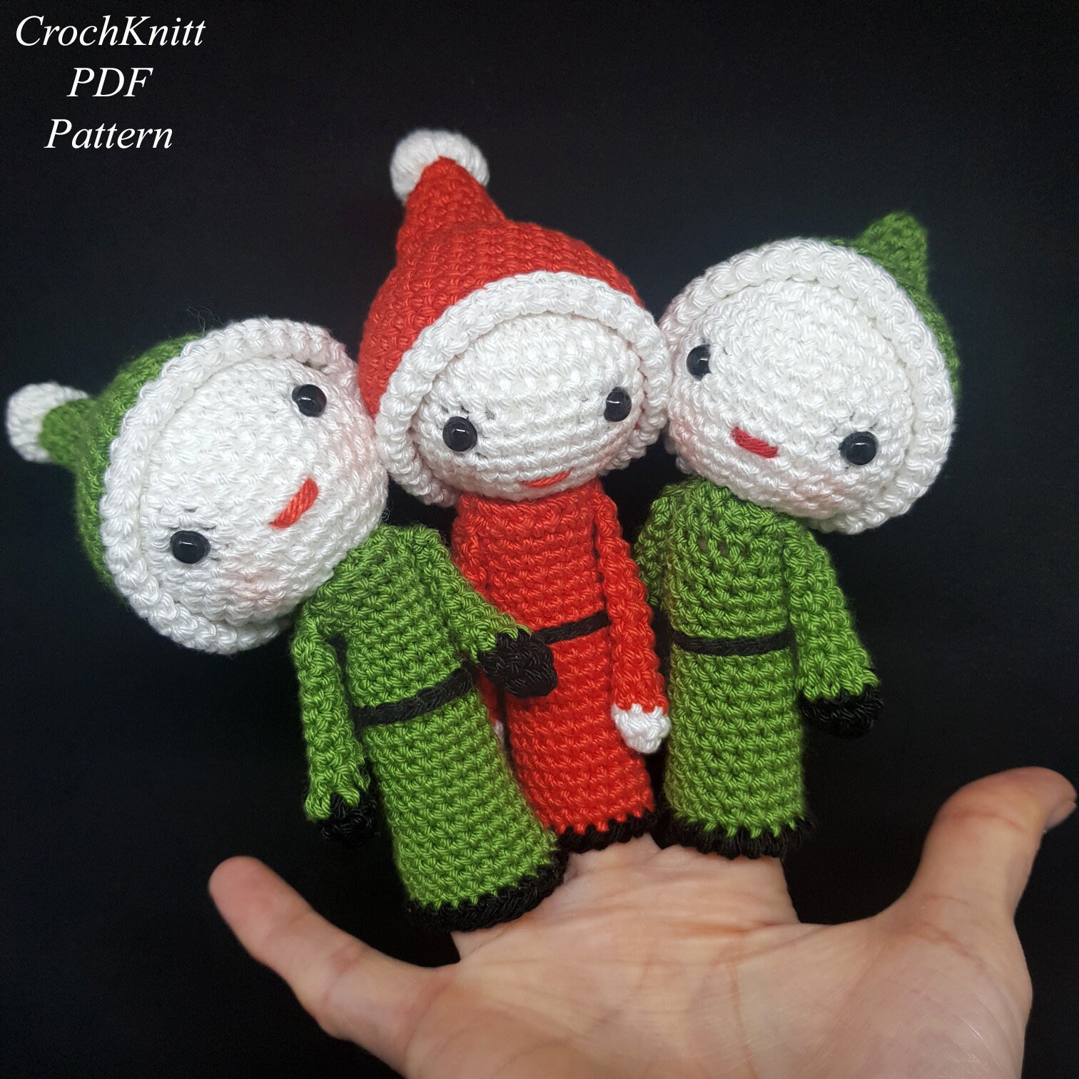 Elf, Christmas Elf Finger Puppet, PDF File, Crochet Pattern by ...