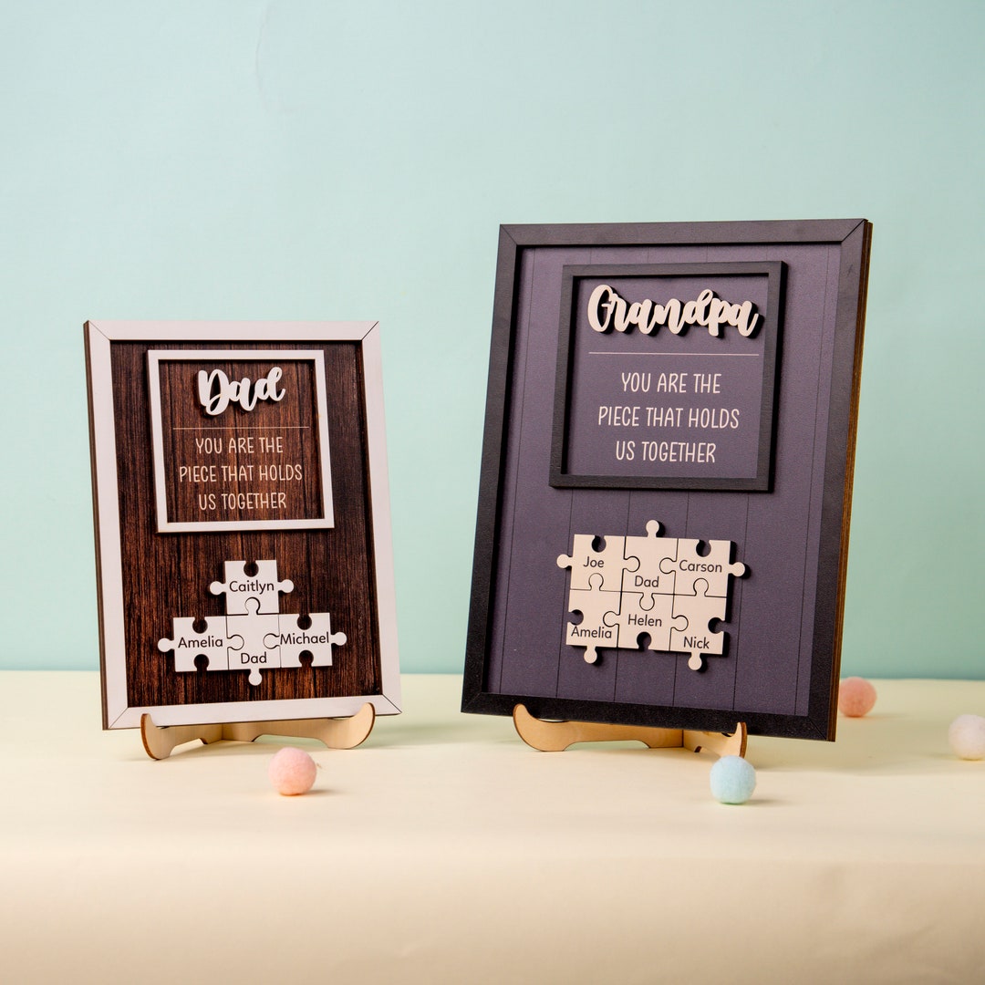 Custom Father's Day Puzzle Sign, Custom Dad Puzzle Sign, the Piece That ...