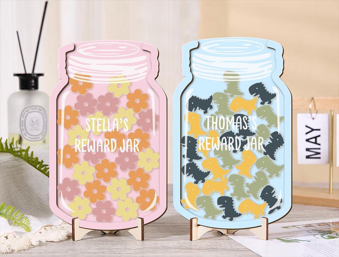 Reward System for Kid's Behavior, Reward Jar With Custom Name ...