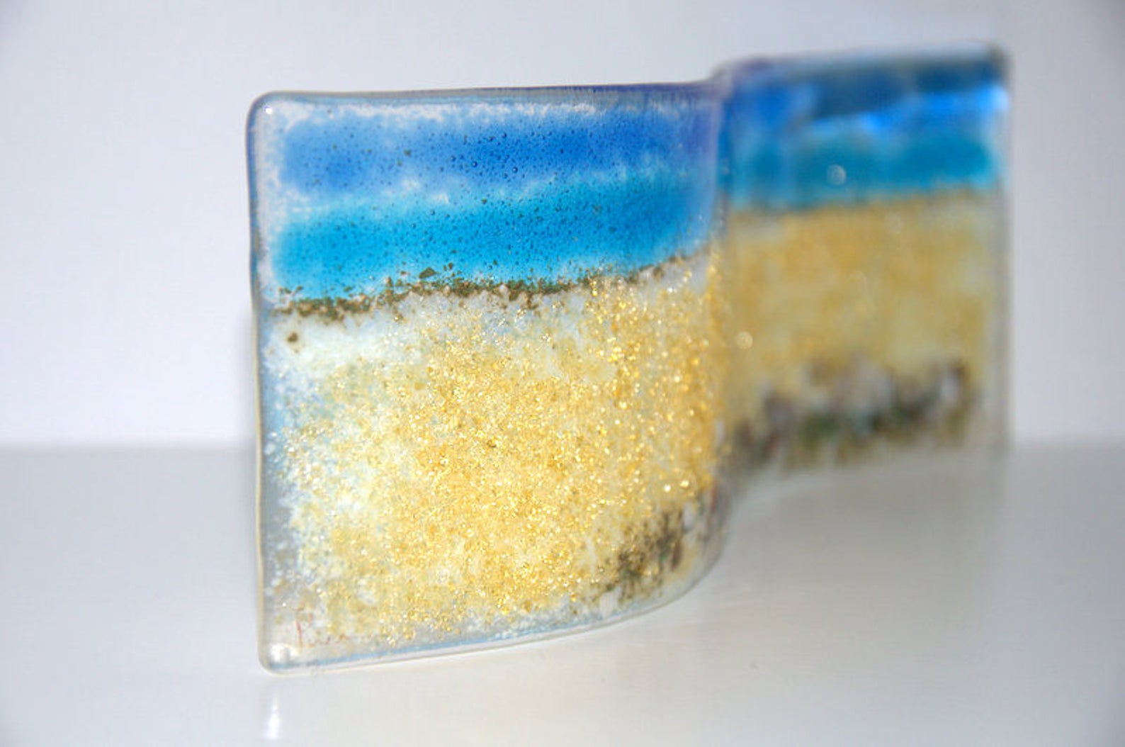 Handcrafted Fused Glass Art Beach Wave - Etsy UK