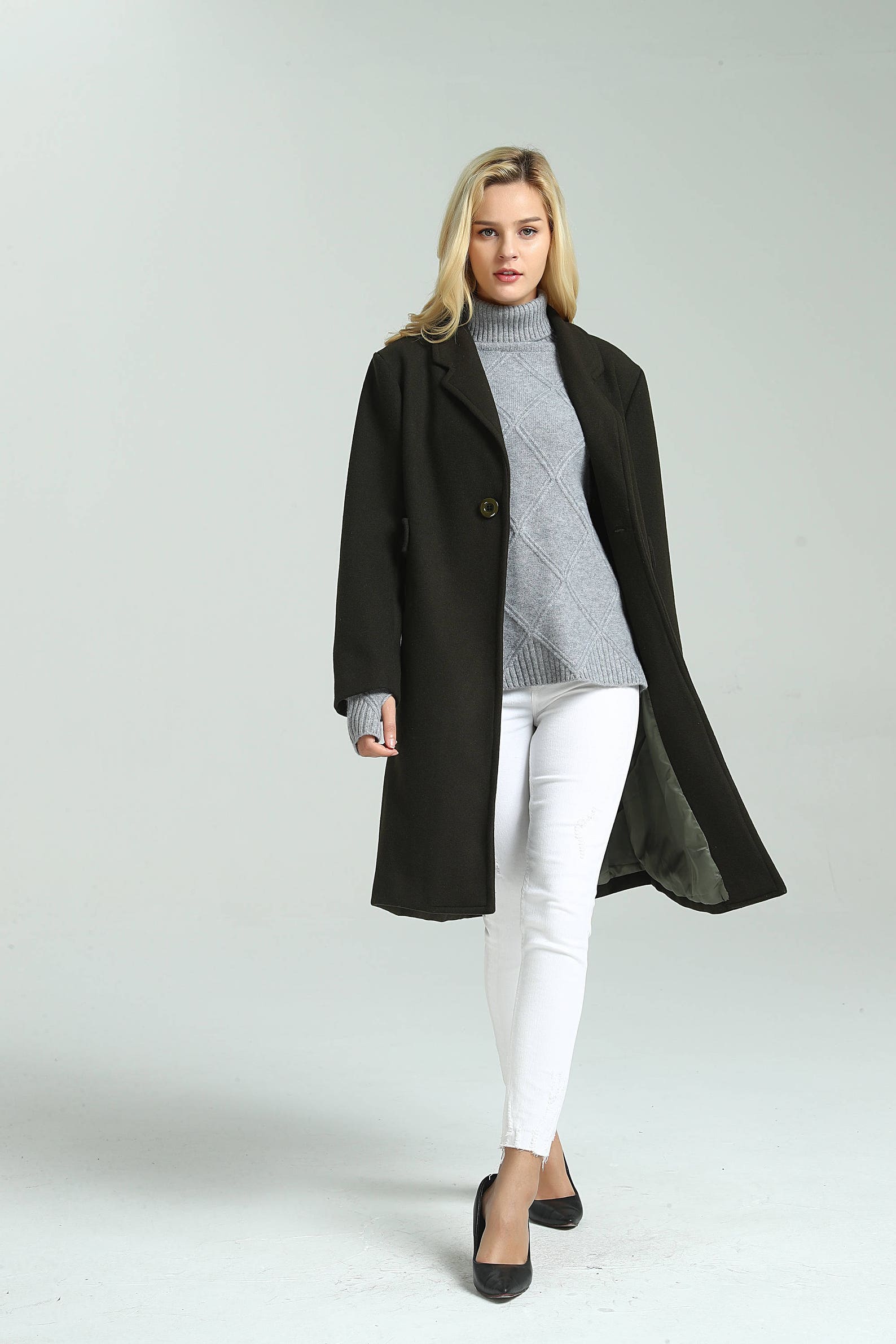 Wool Coat Women Long Sleeve Wool Jacket Winter Warm Oversize - Etsy