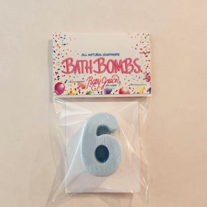 Number Bath Bomb, Birthday Party Favor, All Natural - Etsy