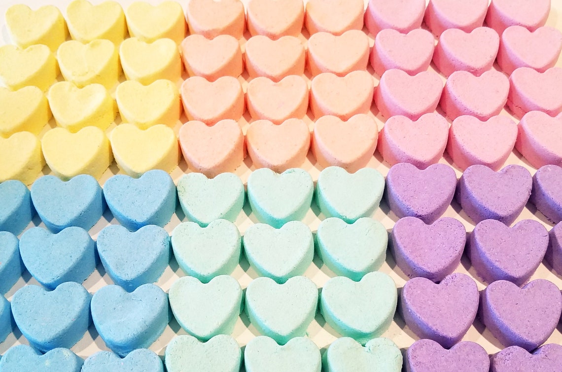 Heart Bath Bomb Gift Pack,heart Bath Bombs,all Natural Bath Bombs,gift ...
