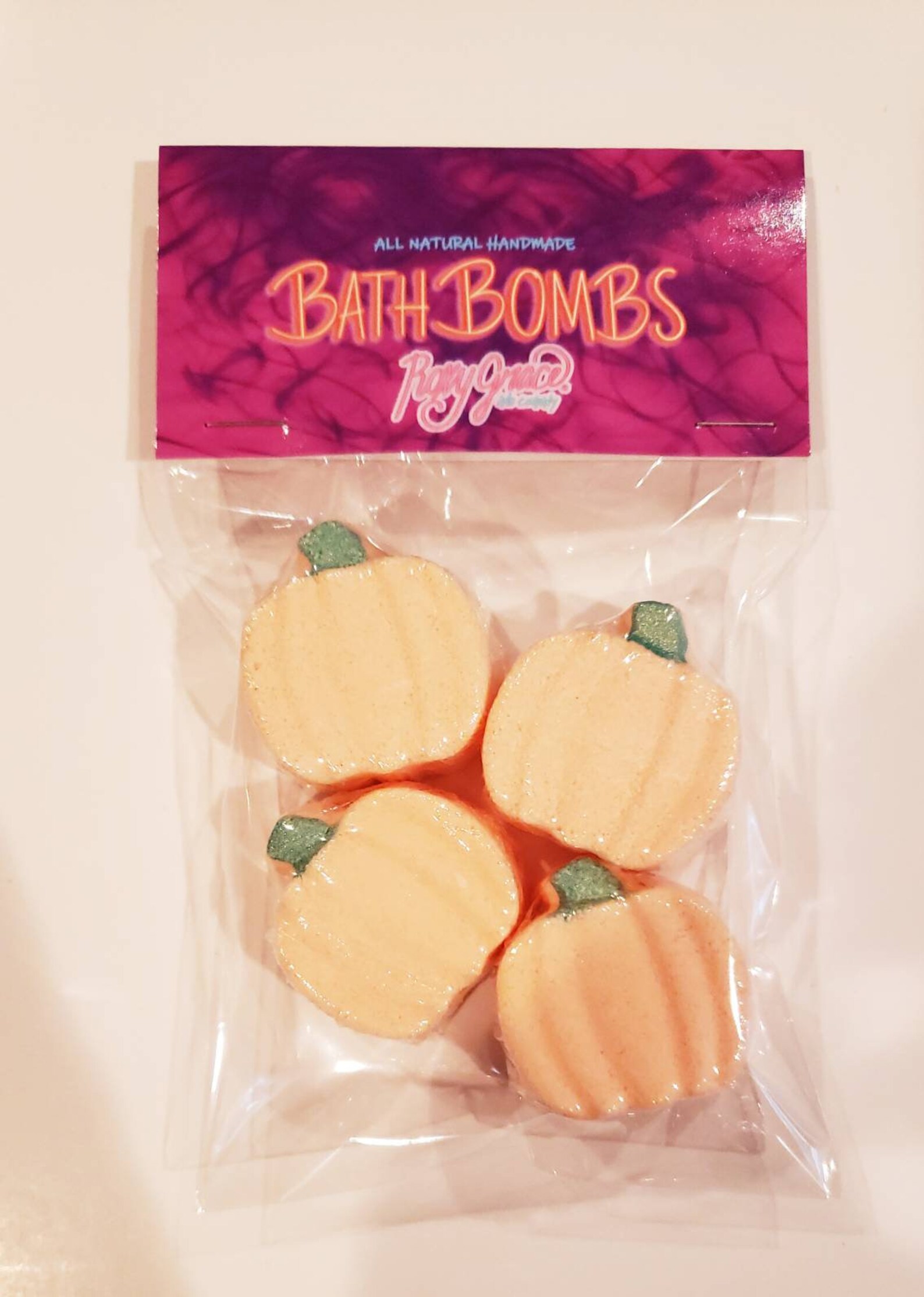 Mini Pumpkin Bath Bombspumpkin Bath Bombshalloween Bath - Etsy