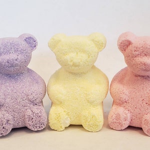 Mini Bath Bomb Gummy Bears – 6 Pack – Fruity Scented, Kids Bath Bombs ...
