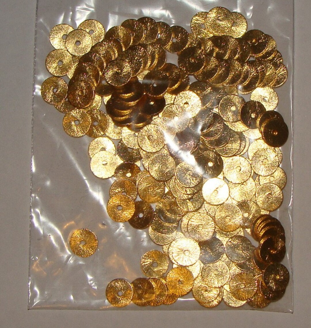 Lot of Yellow Gold Plated Spacer Discs Surface of Discs Has a - Etsy