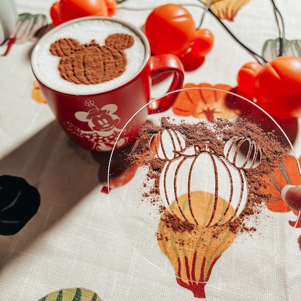 Mickey Mouse Latte Stencil - Etsy