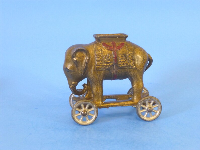 Cast Iron "elephant on Wheels" Still Bank A. C. Williams 1920's - Etsy
