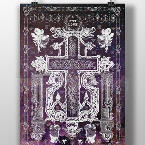 Bohemian Gypsy Cross Poster Roulotte Spirit Religious Gifts to Offer ...