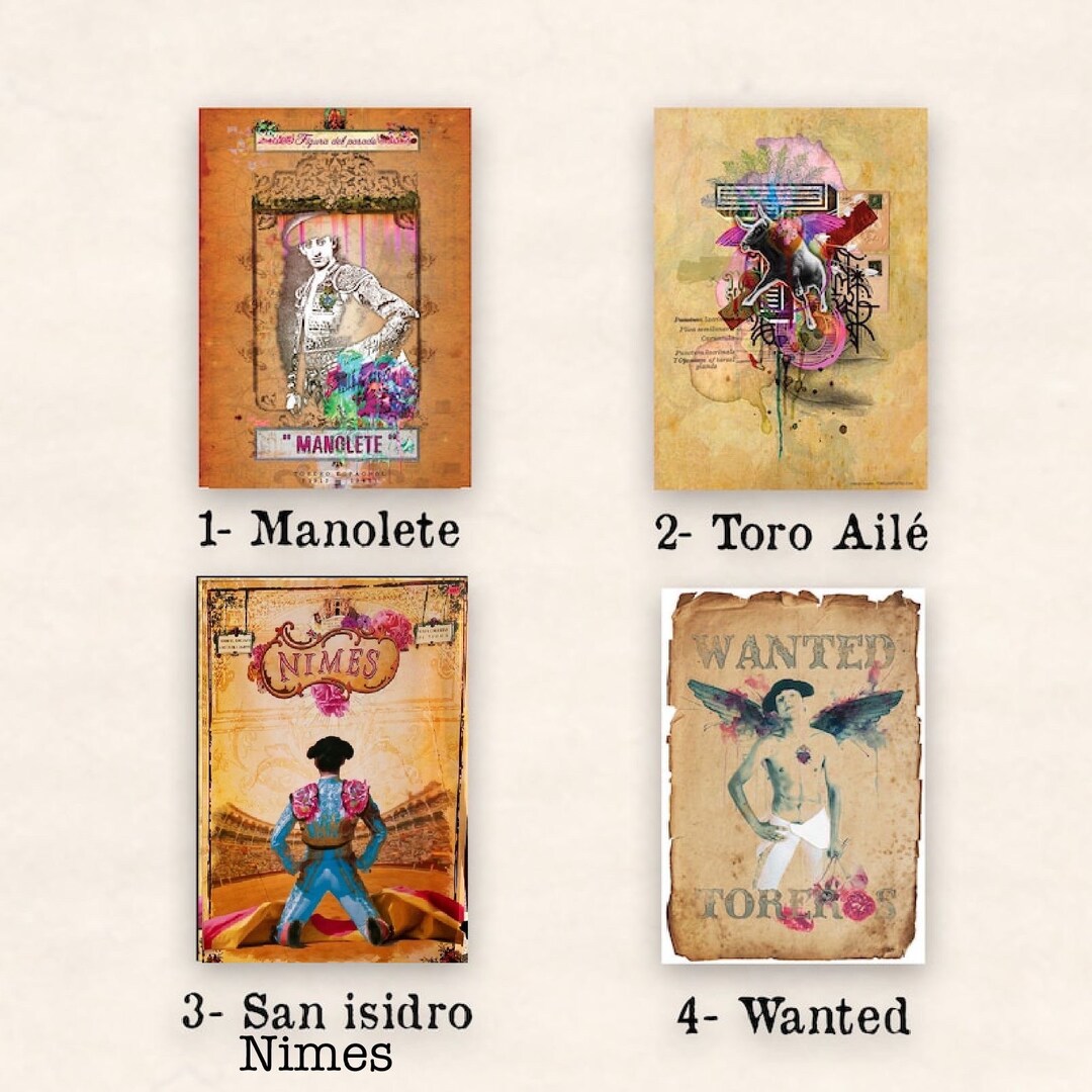 Poster toro Torero Aficion, parfait cadeau pour aficionado.a. au choix ...