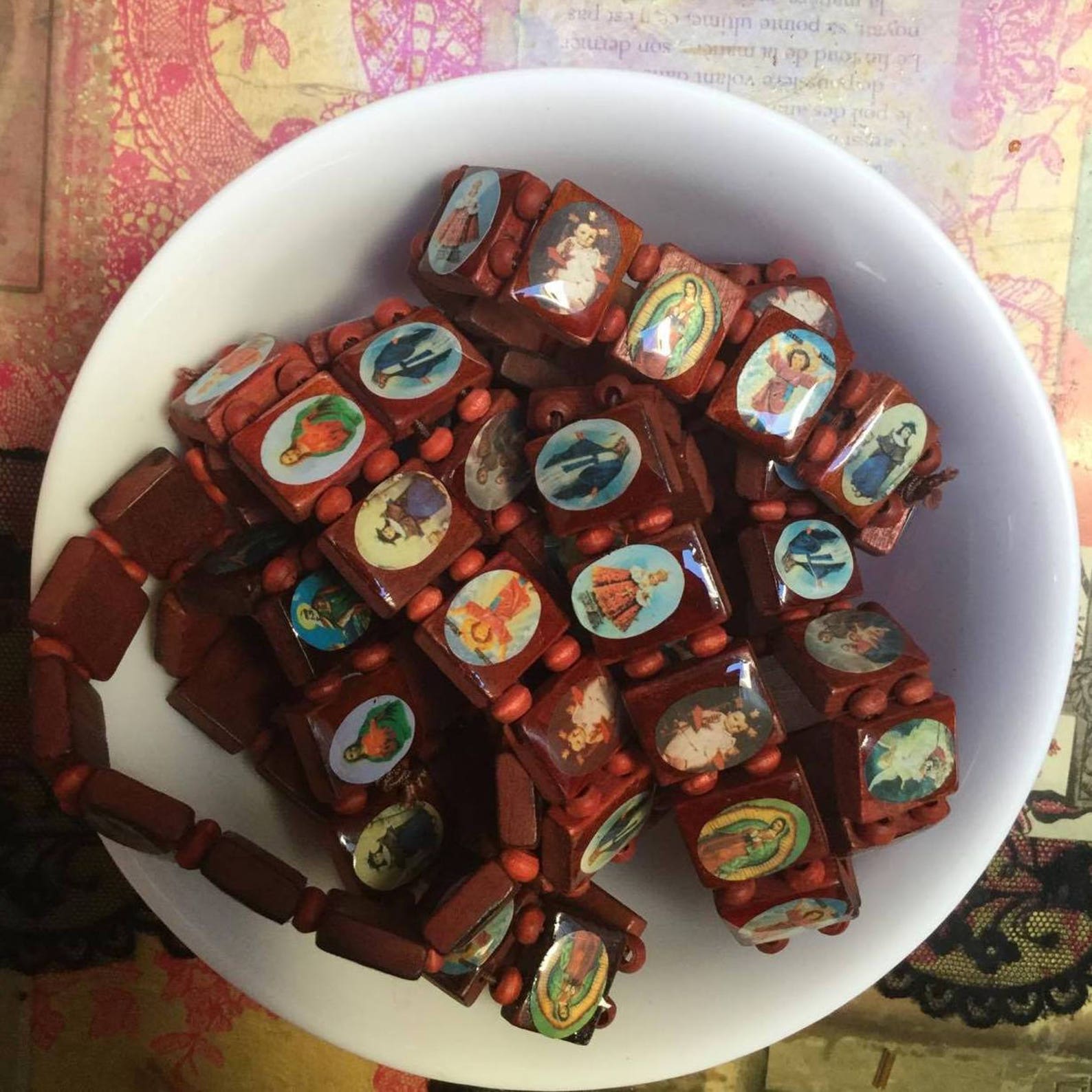 Le bracelet de Suerte bijoux en bois religieux gitan qui - Etsy France