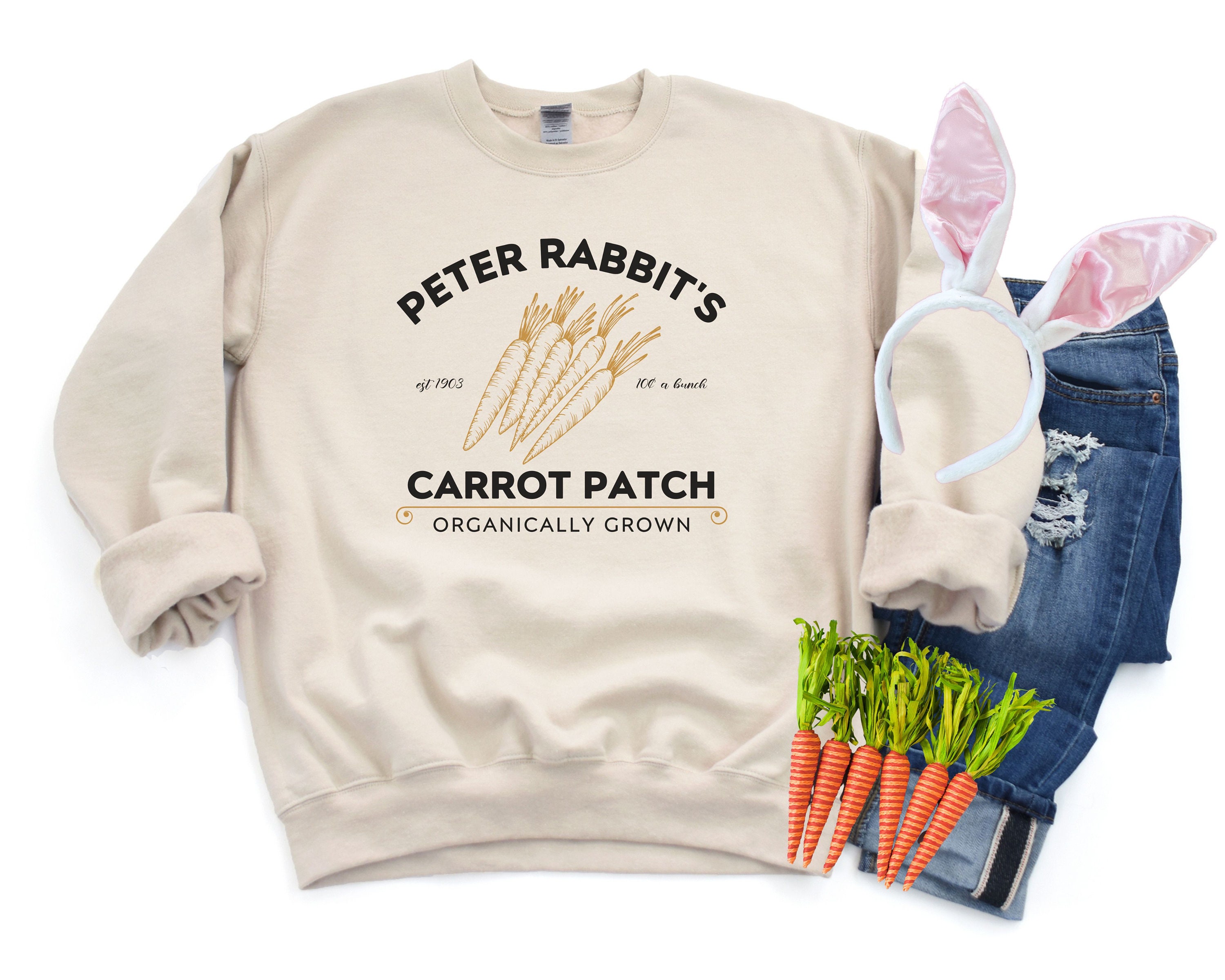 Peter Rabbit Carrot Patch Sweatshirt | Easter Shirt | Cute Easter ...