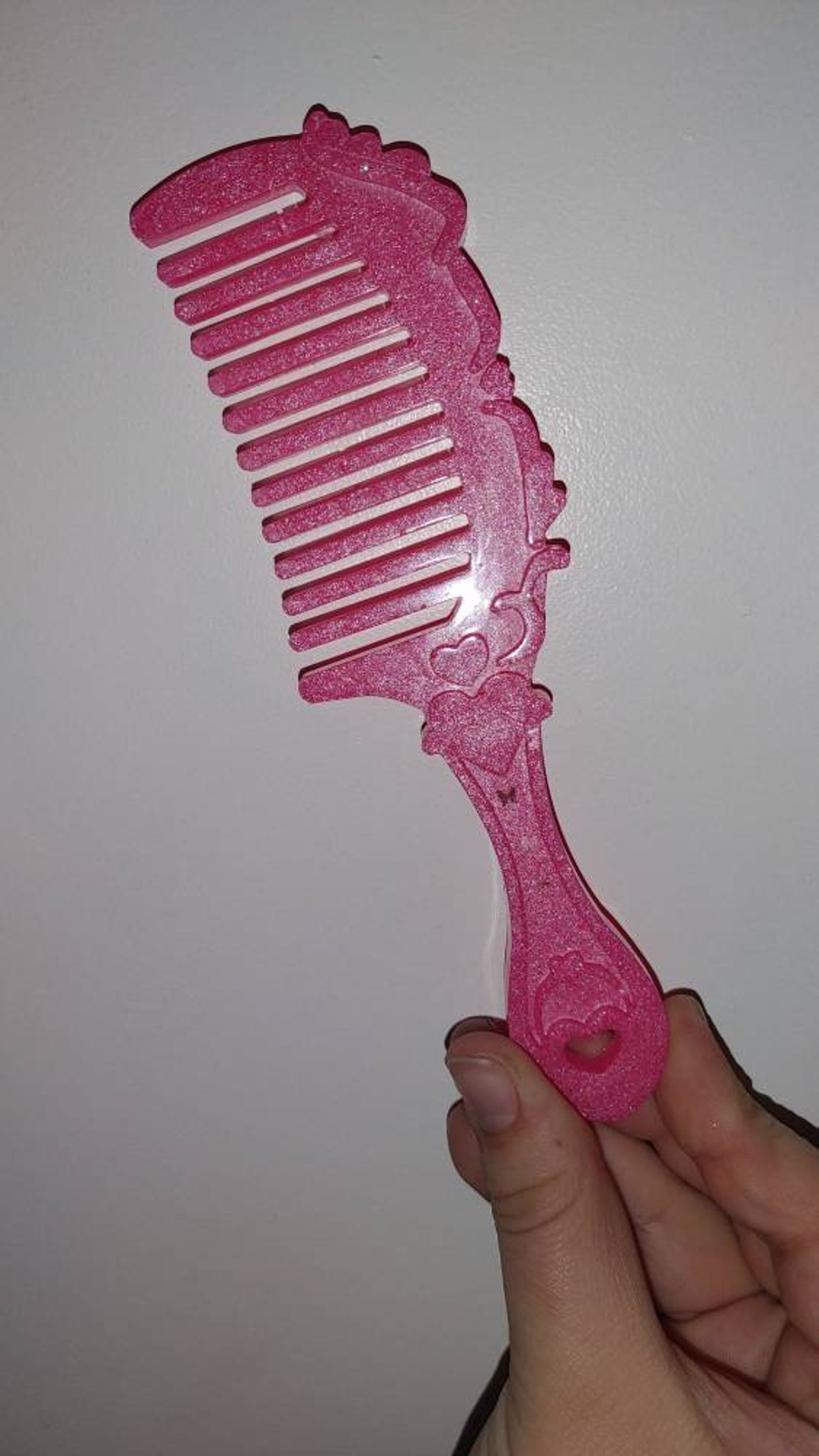 Pink Resin Comb//comb//doll Comb - Etsy