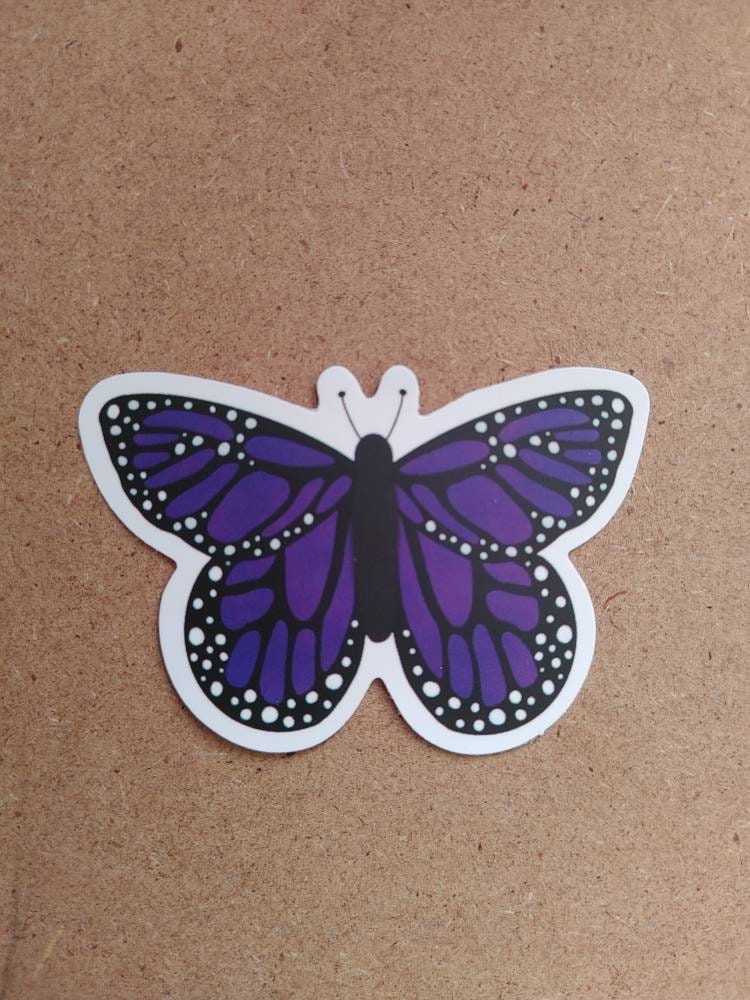 Double Butterfly Sticker Pack//butterfly Sticker//blue Butterfly/purple ...