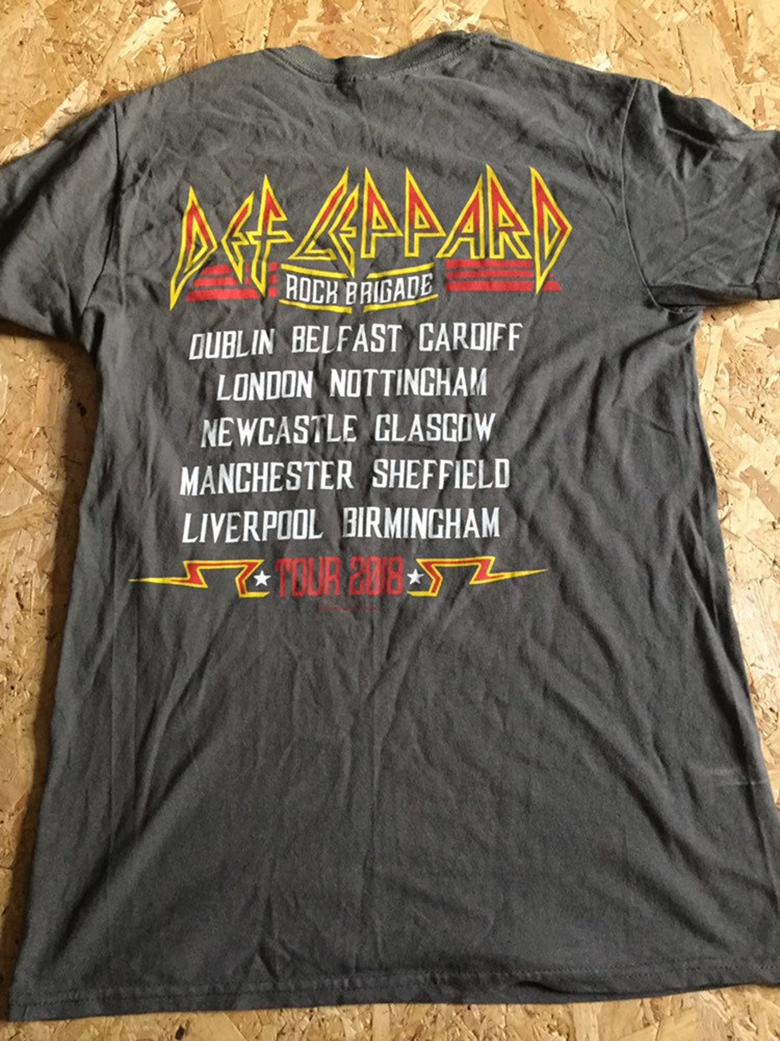 Music Merch Band T Shirt Def Leppard Tour Dates 2018 - Etsy UK