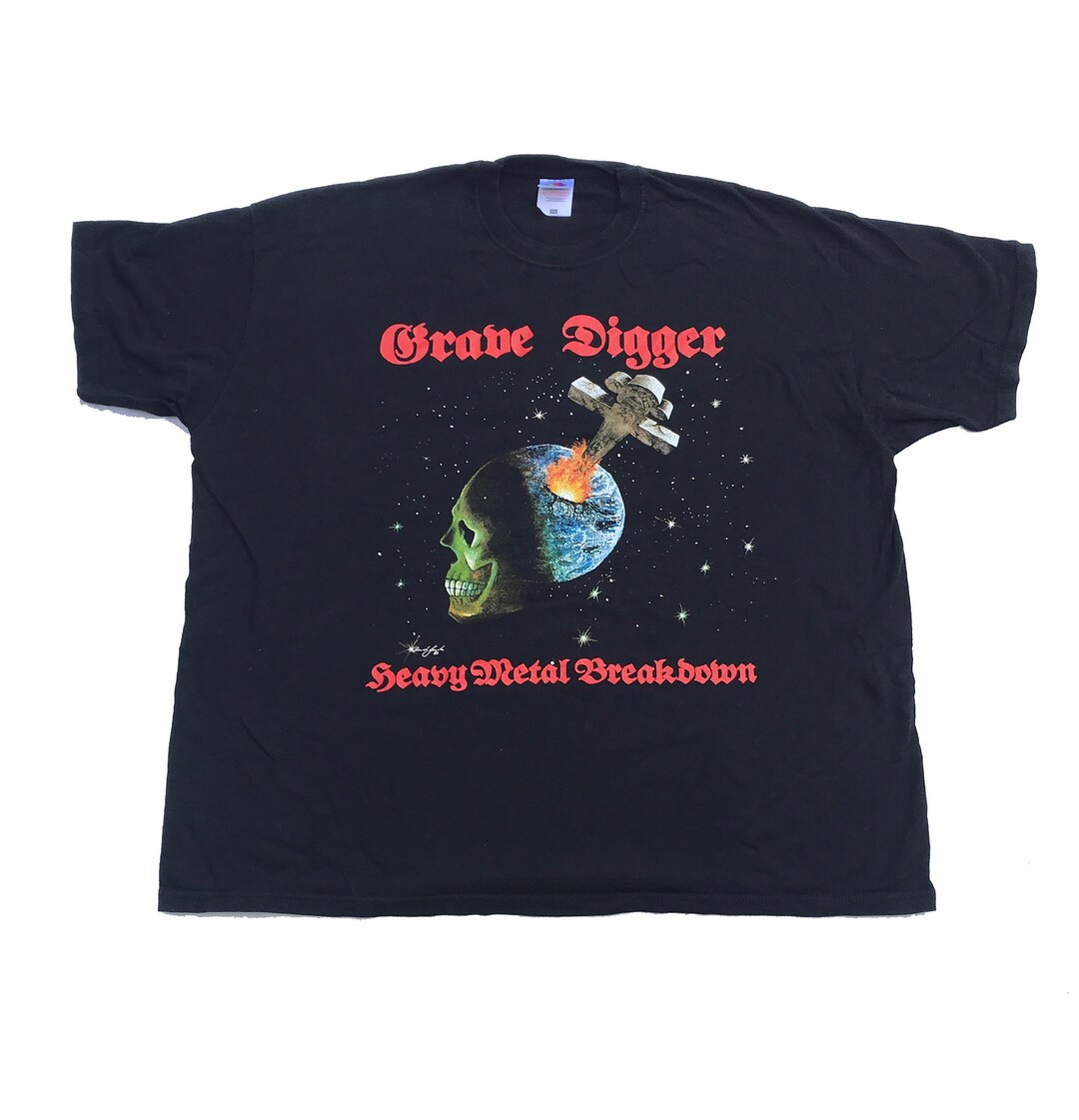 Vintage 90s Grave Digger Heavy Metal Breakdown Metal Band T - Etsy