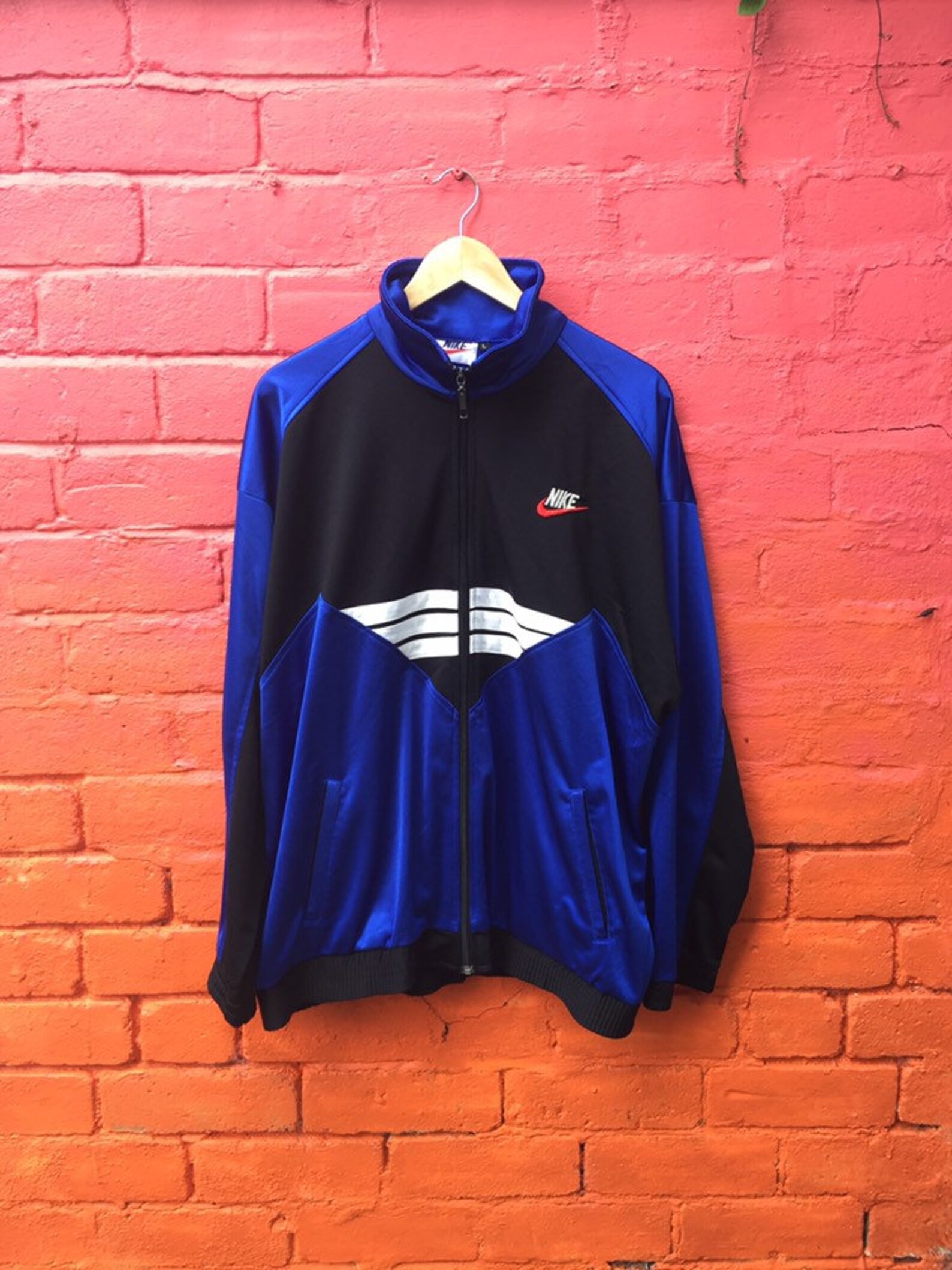Rare Vintage 90s Nike Bootleg Navy Blue White Red Track Top - Etsy