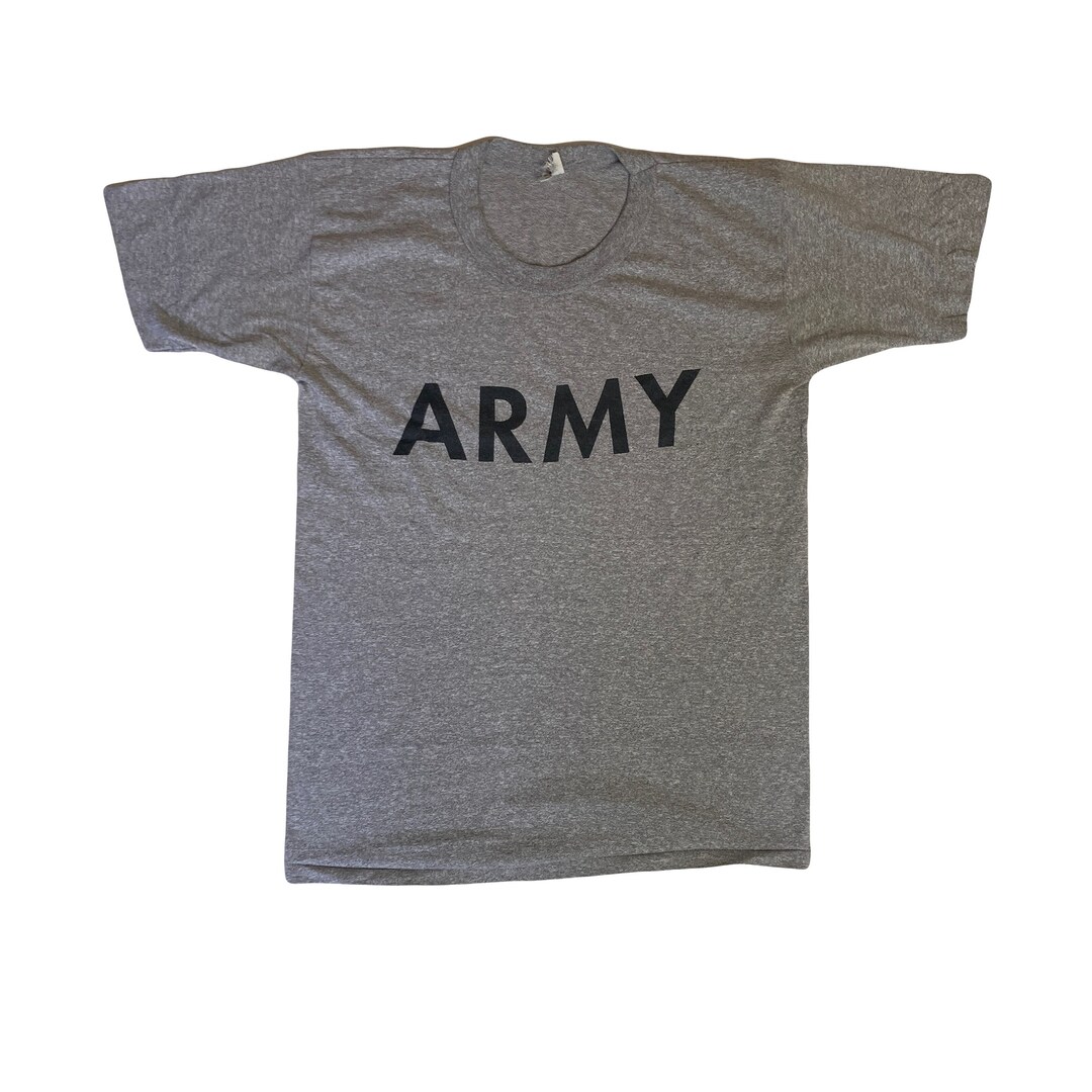 Vintage 90s USA PT Training Grey Army T-shirt Size Medium - Etsy