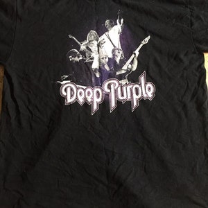 Vintage Band T Shirt Deep Purple Worldwide Tour Dates on Back - Etsy