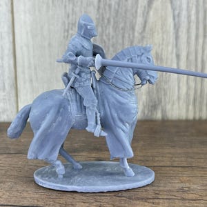 3D Printed Resin Knight Figurines: Equestrian Tabletop Decor - Etsy