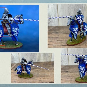 3D Printed Resin Knight Figurines: Equestrian Tabletop Decor - Etsy