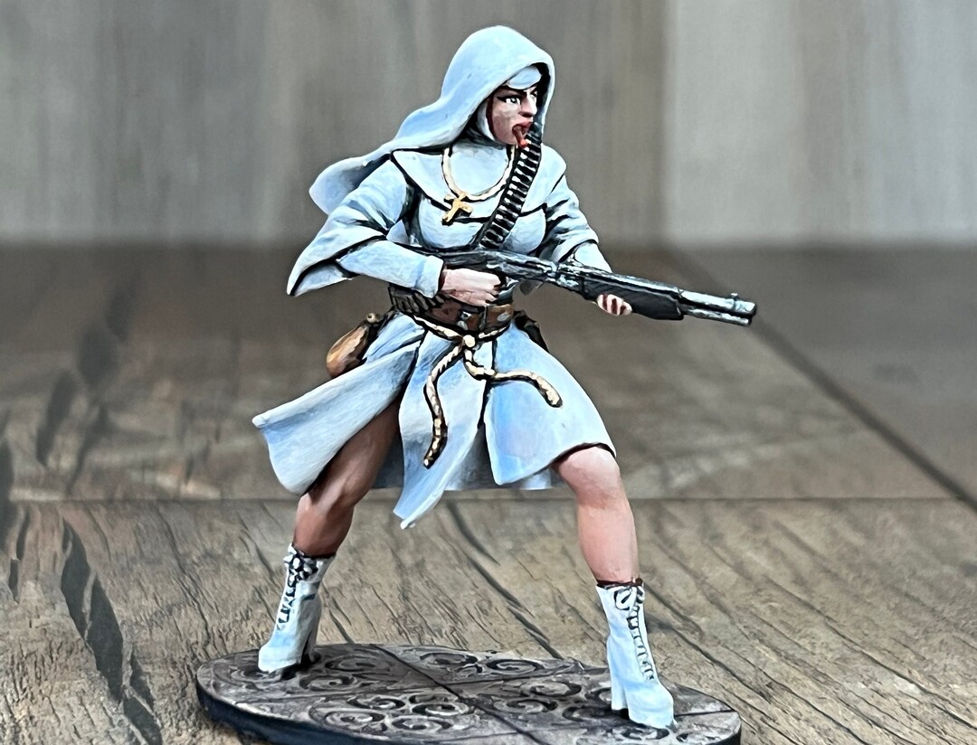 Macho Women With Guns. Renegade Nuns on Wheels Hand Painted Tabletop ...