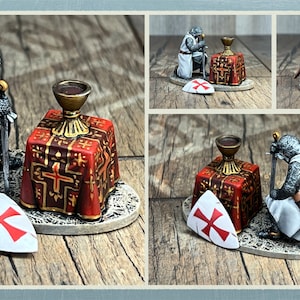 Knight Templar With the Holy Grail Figurines -tabletop Miniatures ...