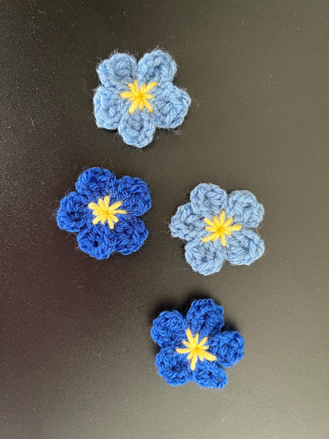 Freda’s Forget Me Nots, Flower, Crochet Forget Me Nots, Blue Flowers ...