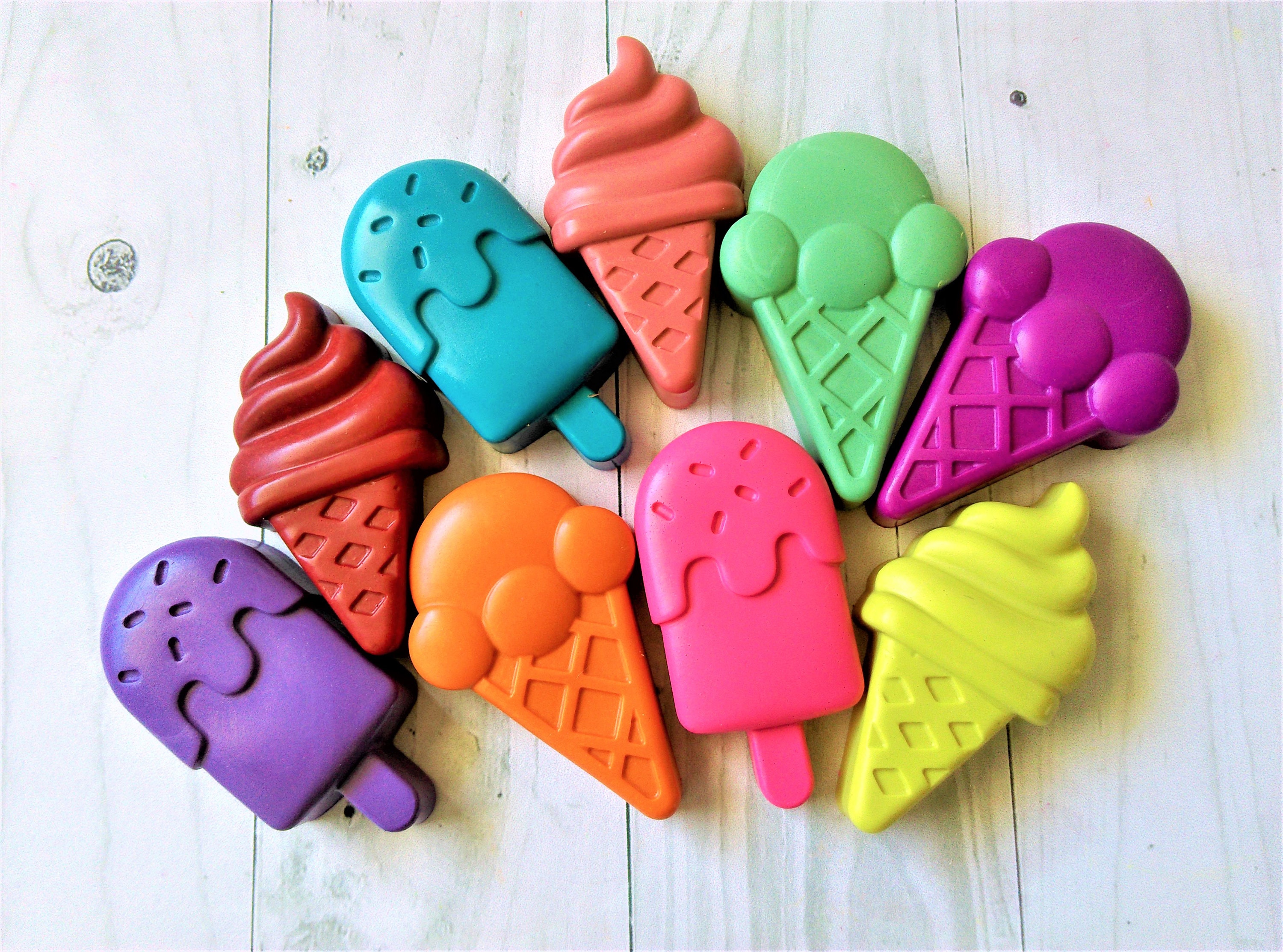 Ice Cream Lolly Crayons Beach Themed Party Favours Popsicle | Etsy