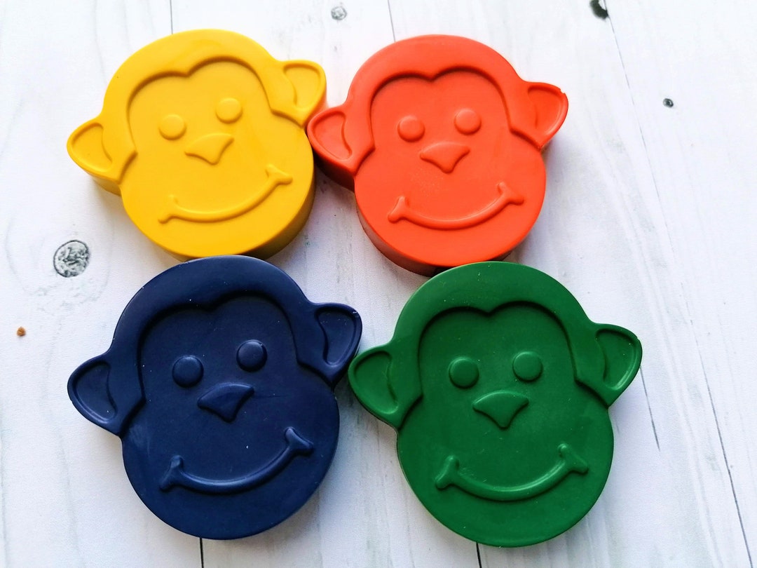 Monkey Shaped Crayons Jungle Animal Crayon Favours Birthday - Etsy