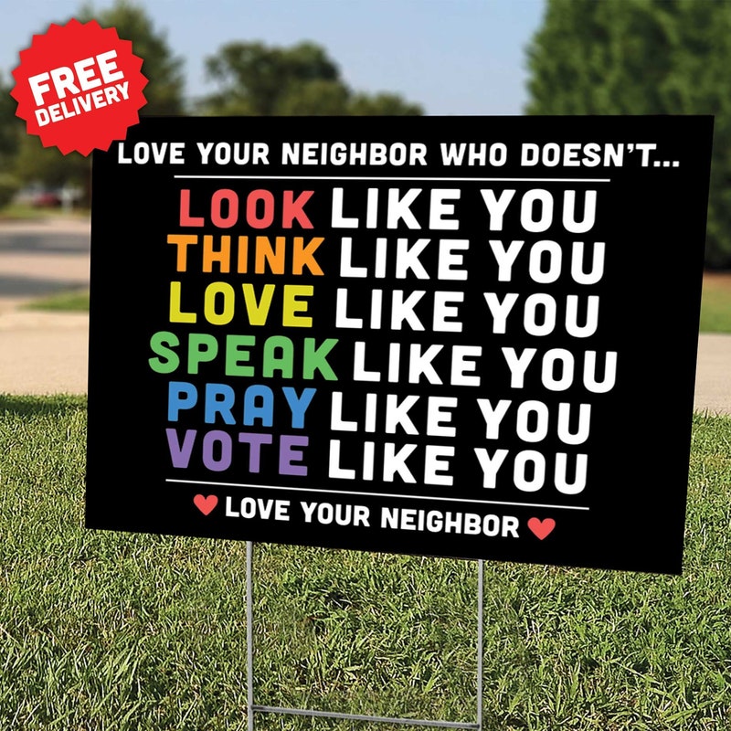 Love Your Neighbor Sign - Etsy