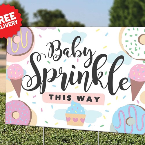 Baby Sprinkle Sign sweets Lawn Sign Yard Sign Includes - Etsy