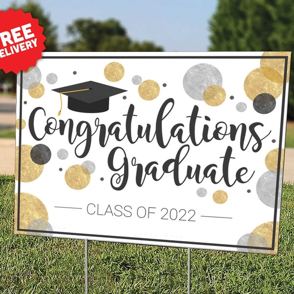 Congratulations Graduate Graduation Sign Class of 2022 Graduation Lawn ...